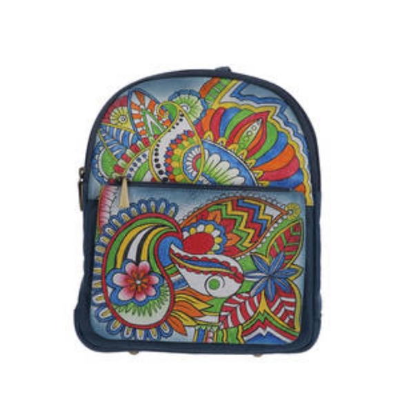 Bags | Multicolor Hand Painted Backpack | Poshmark